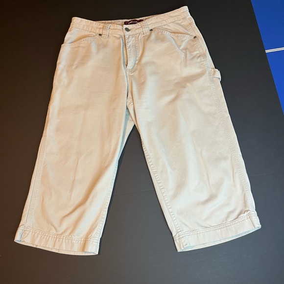 Lee | Pants & Jumpsuits | 425 Lee Riveted Carpenter Cargo Capris Khaki ...